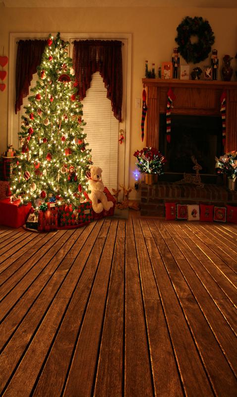 Adornos Navideños Luces Árbol Telón de Fondo para Fotografía ST-443 ...